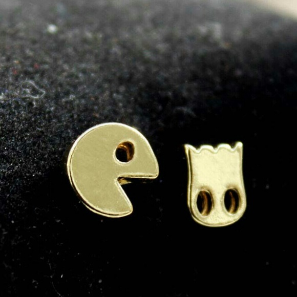 Pac-Man | Jewelry | Pacman Jewelry Set Gold Or Silver | Poshmark