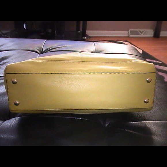 Coach | Bags | Coach Lemon Yellow Lime Leather Purse | Poshmark