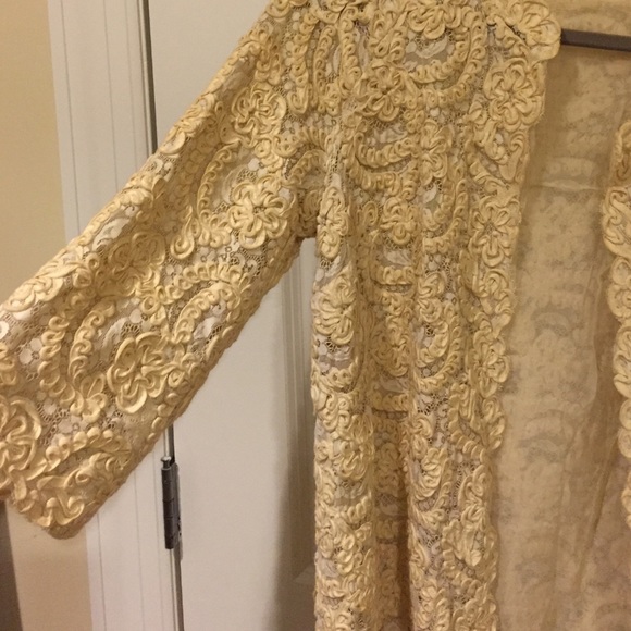Vintage | Jackets & Coats | Vintage French Lace Embroidered Jacket ...