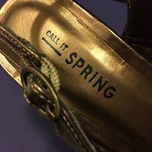 Call It Spring | Shoes | Brand New Gold Call It Spring Platform | Poshmark