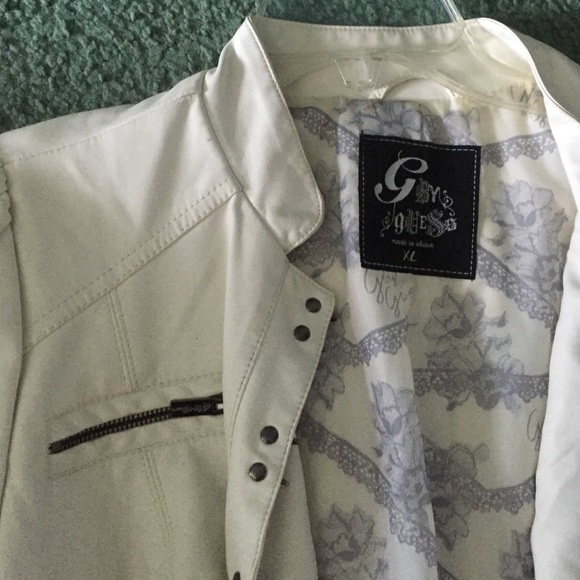 Jackets & Coats | G By Guess White Leather Jacket | Poshmark