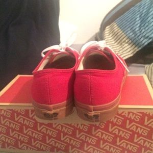 Vans | Shoes | Red With Gum Bottom Vans | Poshmark