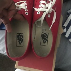 Vans | Shoes | Red With Gum Bottom Vans | Poshmark