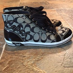 17% off Coach Shoes - Leather white converse from Teri's closet on Poshmark