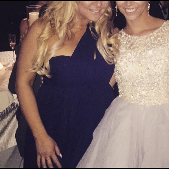 Jenny woo | Dresses | Jenny Woo Aidan In Navy | Poshmark