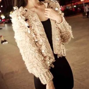 Sweaters | Light Pink Very Warm Sequined Knit Jacket | Poshmark