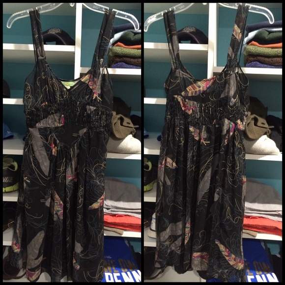 Anthropologie | Dresses | Anthro Feather Quill Dress 0 Silk | Poshmark