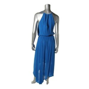 Chelsea Flower | Dresses | Chelsea Flower Blue Crepe Blouson Halter ...
