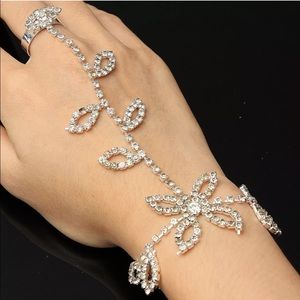 Jewelry | Gorgeous Rhinestone Hand Bracelet With Ring | Poshmark