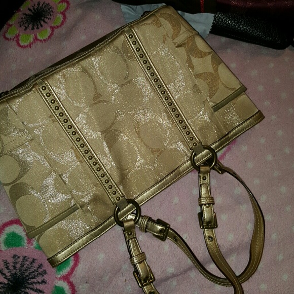 Coach | Bags | Gold Sparkly Coach Purse | Poshmark
