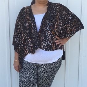 Sweaters | Batwing Sleeve Shrug With Front Animal Print | Poshmark