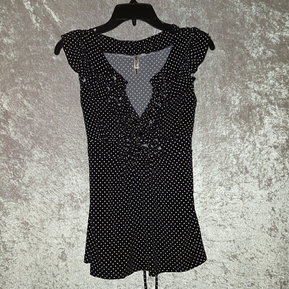 HeartSoul | Tops | Polka Dot Black And White Dressy Top | Poshmark