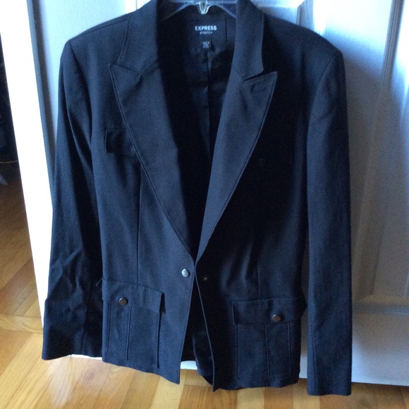 Express | Jackets & Coats | Express Black Tie Coat Size 112 | Poshmark