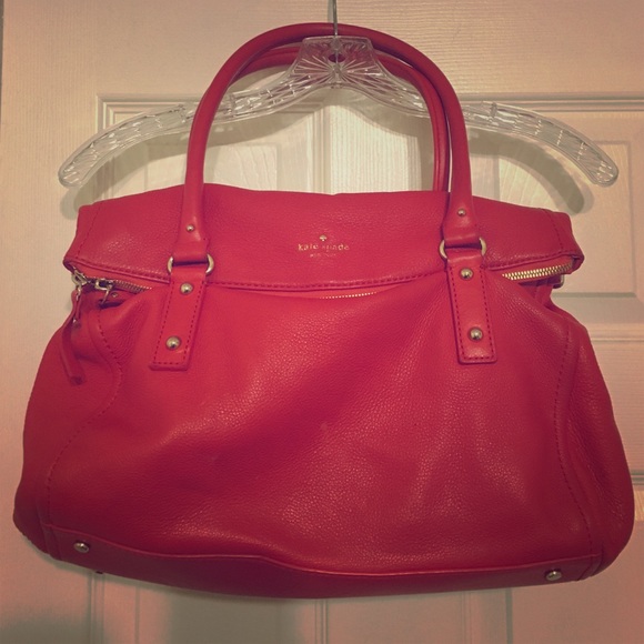 kate spade | Bags | Kate Spade Poppy Red Pebbled Leather Satchel | Poshmark