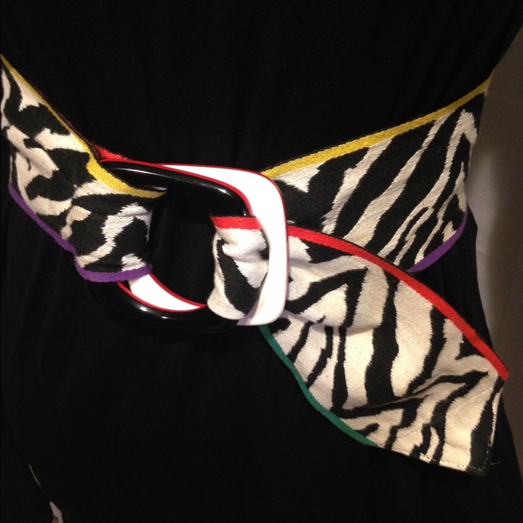 Vintage | Accessories | Vintage Zebra Print Funky Belt | Poshmark