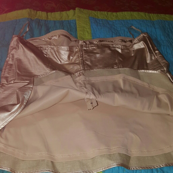 torrid | Tops | Gold Metallic Strapless Peplum Top | Poshmark