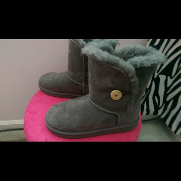 UGG | Shoes | Gray Bailey Button Uggs | Poshmark