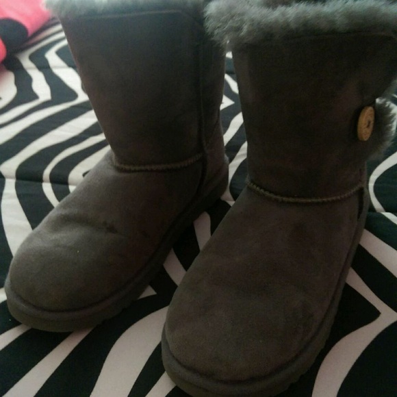 UGG | Shoes | Gray Bailey Button Uggs | Poshmark