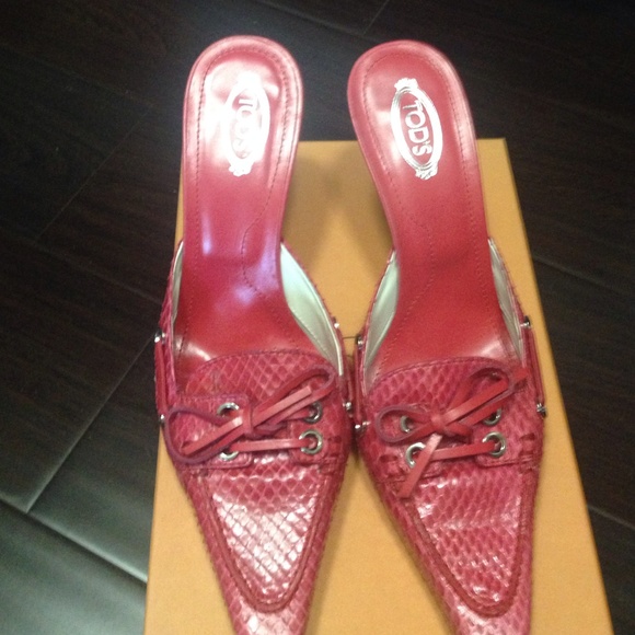 Tod's | Shoes | Tods Shoe Snake Skin Mule | Poshmark