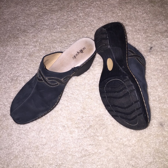 Softspots | Shoes | Black Leather Clogs | Poshmark