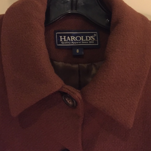 Harold's | Jackets & Coats | Harolds Brown Short Wool Blazer | Poshmark
