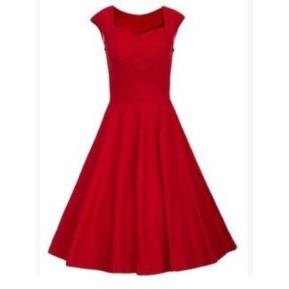 Dresses | Red Cotton Vintage Dress | Poshmark