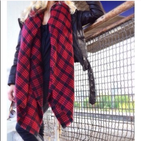 Accessories | Red Blanket Scarf | Poshmark