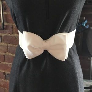 Accessories | Cream Bow Belt With Snaps | Poshmark