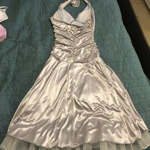 Dresses | Silver Halter Dress | Poshmark