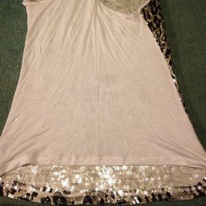 Deb | Tops | Sequence Silver Blackwhite Shirt | Poshmark