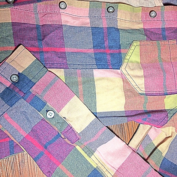 Buckle | Tops | Buckle Pastel Checked Flannel | Poshmark