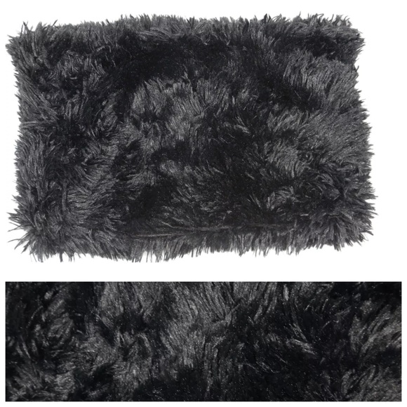 Boutique | Accessories | B4 Black Shimmer Soft Fluffy Neck Warmer Scarf ...