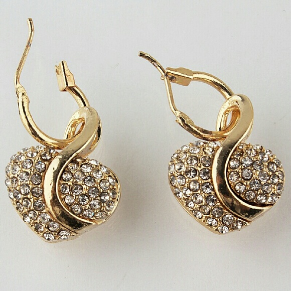 Jewelry | Filled Heart Necklace Earrings Jewelry Set | Poshmark