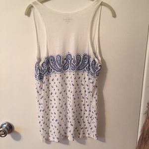 J. Crew | Tops | Blue And White Tank | Poshmark