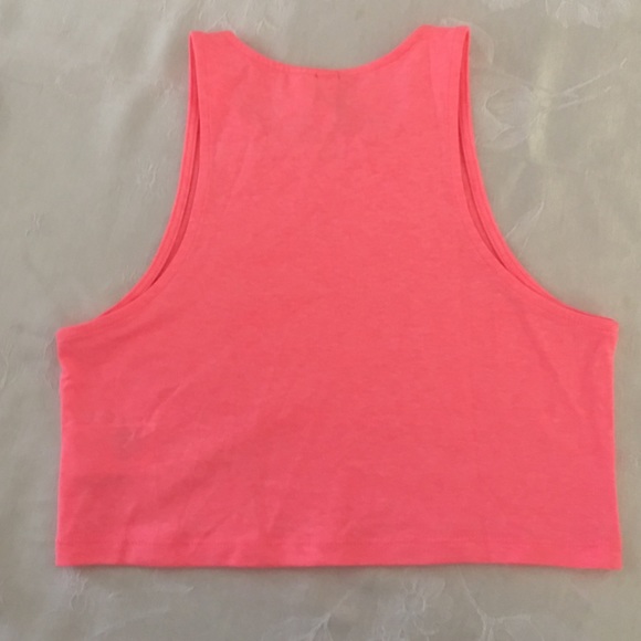 H&M | Tops | Hm Neon Pink Crop Top | Poshmark
