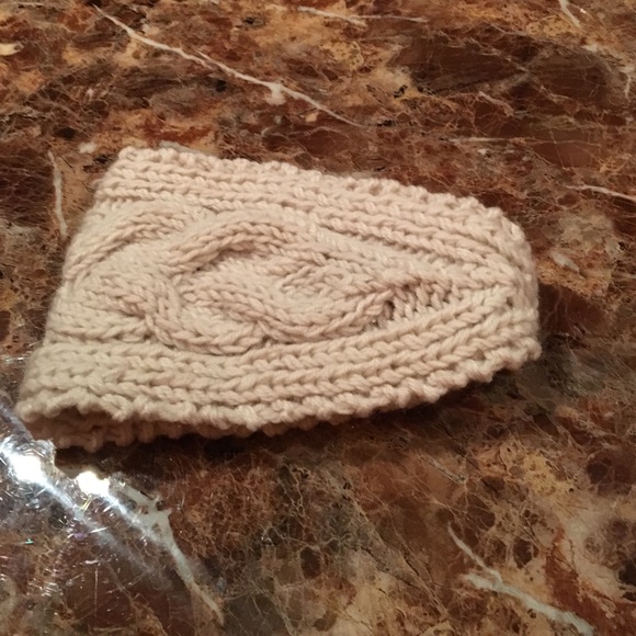 Accessories | Nwt Cream Colored Crochet 2 Button Head Warmer | Poshmark