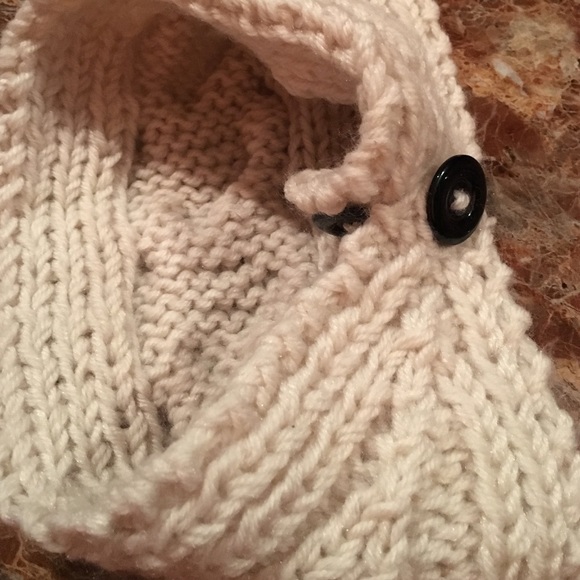Accessories | Nwt Cream Colored Crochet 2 Button Head Warmer | Poshmark