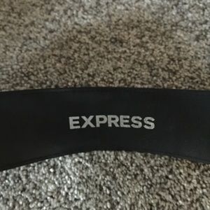 Express | Accessories | Thick Black Leather Express Belt Like New ...