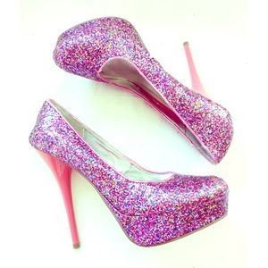 Fahrenheit | Shoes | New Sparkling Pink Platform Pumps | Poshmark