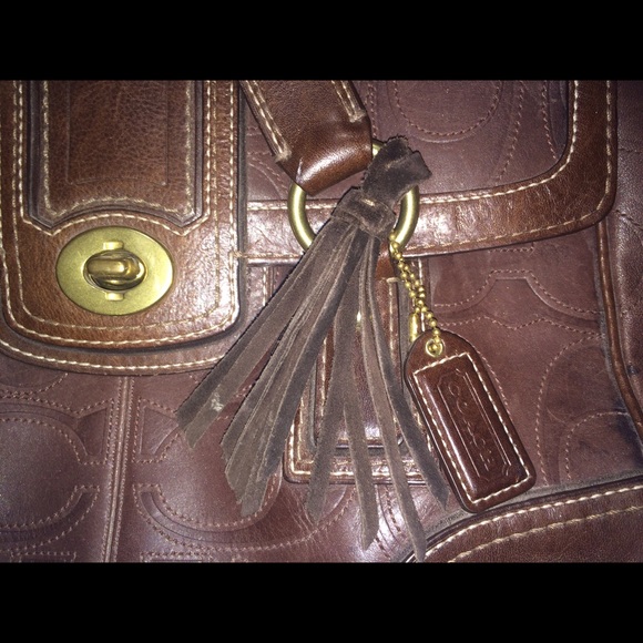 Coach | Bags | Coach Logo Brown Leather | Poshmark