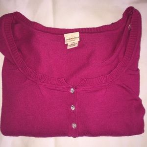 Covington | Tops | Long Sleeve Pink Top Jewel Button Detail | Poshmark
