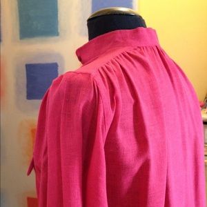 Yves Saint Laurent | Tops | Ysl Linen Topvintage Red | Poshmark