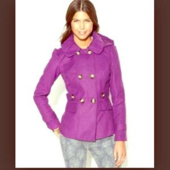 Pink Envelope | Jackets & Coats | Double Breasted Pea Coat Juniors ...