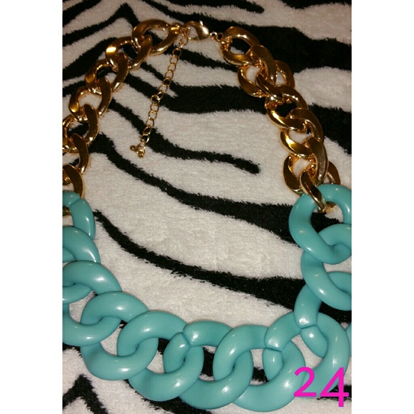 Jewelry | Link Gold Tone And Plastic Chain Necklace | Poshmark