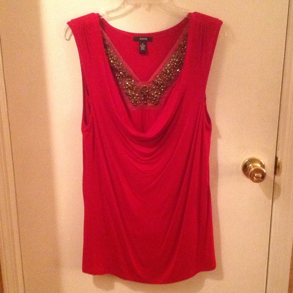 Alfani | Tops | Alfani Double Front Layer Beaded Tank | Poshmark