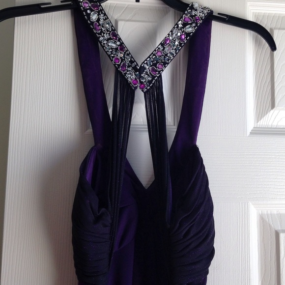 Dresses | Purple Open Back Prom Dress | Poshmark