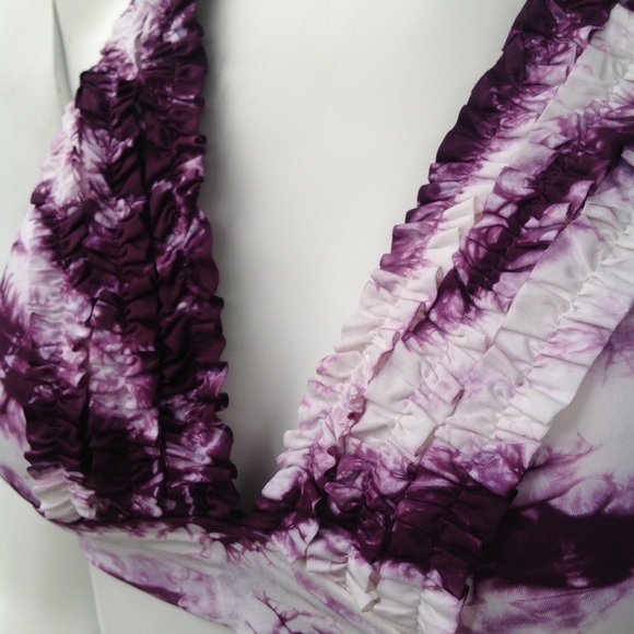 Lucky Brand | Swim | New Lucky Brand Tie Dye Purple Halter Bra Top S ...