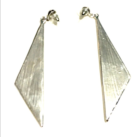 Jewelry | Triangular Mirror Gold Silver Drop Posts | Poshmark