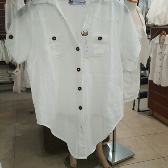 white cotton club | Tops | New White Cotton Club Chemise | Poshmark