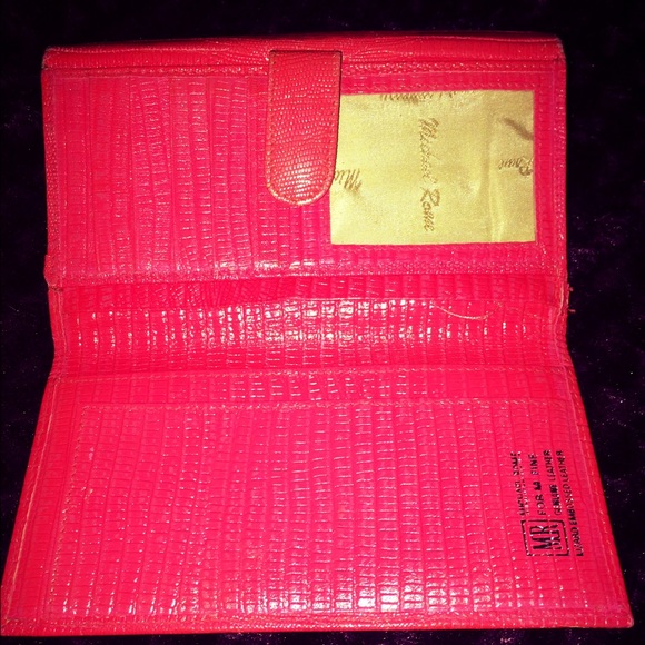 Michael Rome | Bags | Michael Rome Lizard Embossed Leather Wallet ...